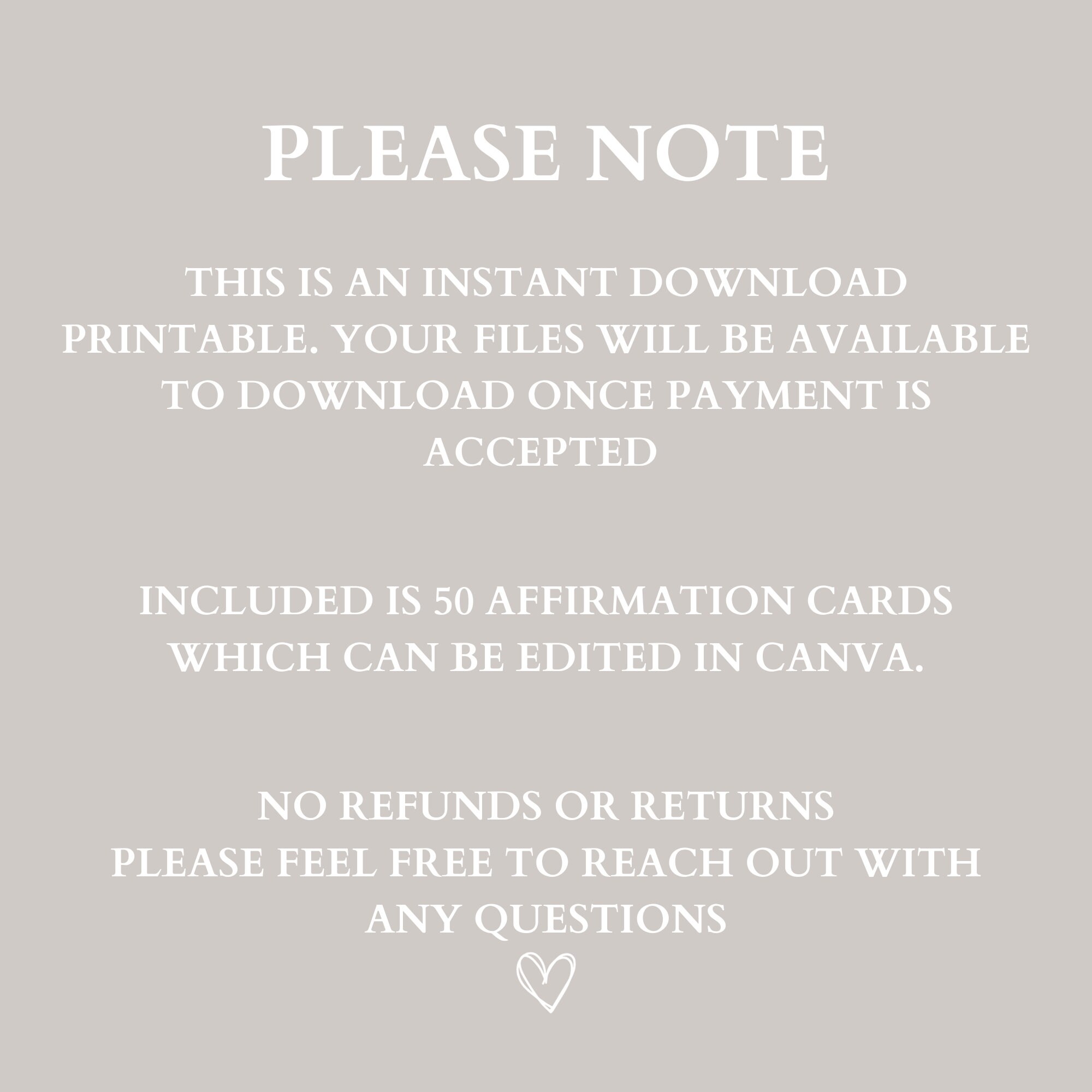 50 Positive Affirmation Cards Printable Affirmations Positive Quotes ...