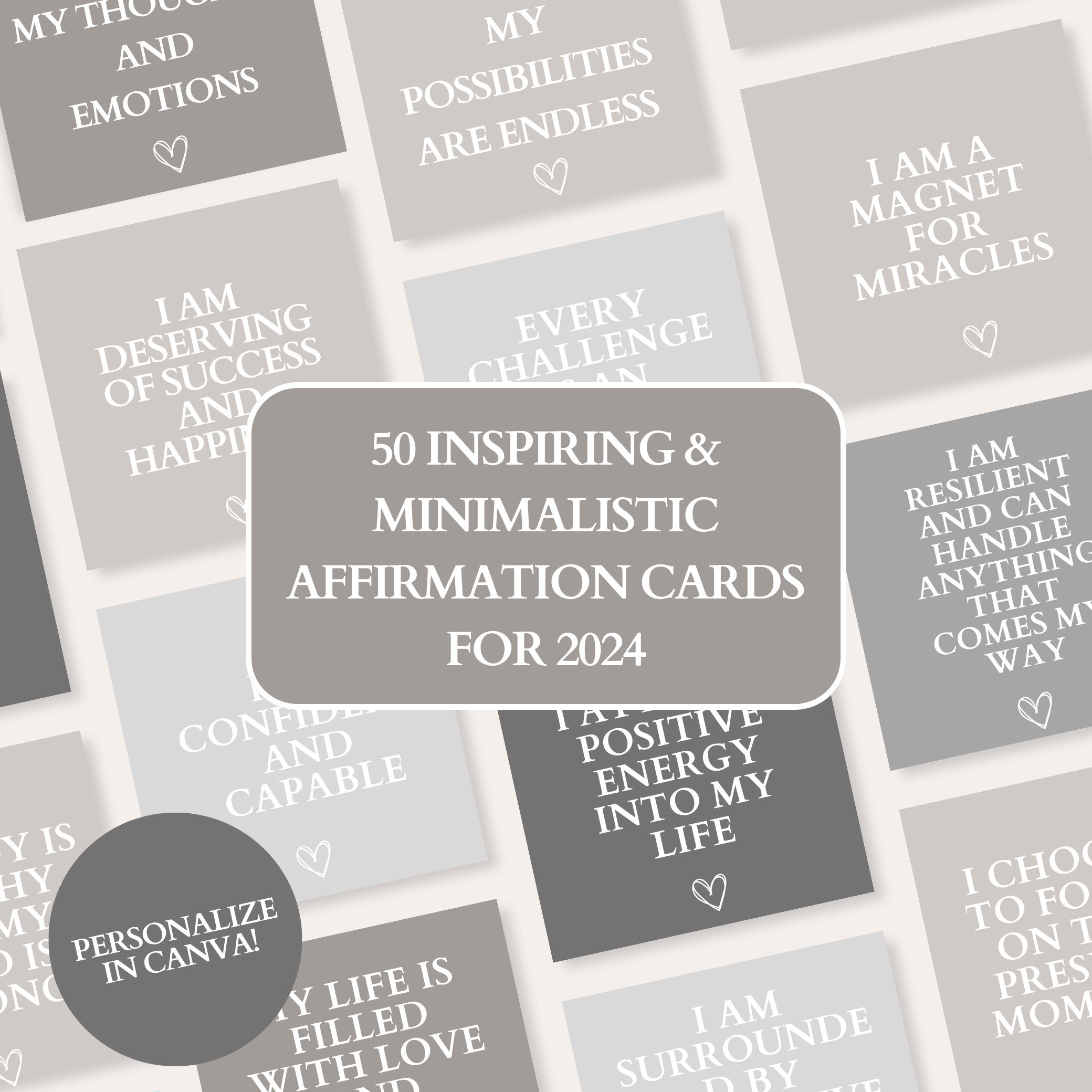 50 Positive Affirmation Cards Printable Affirmations Positive Quotes ...