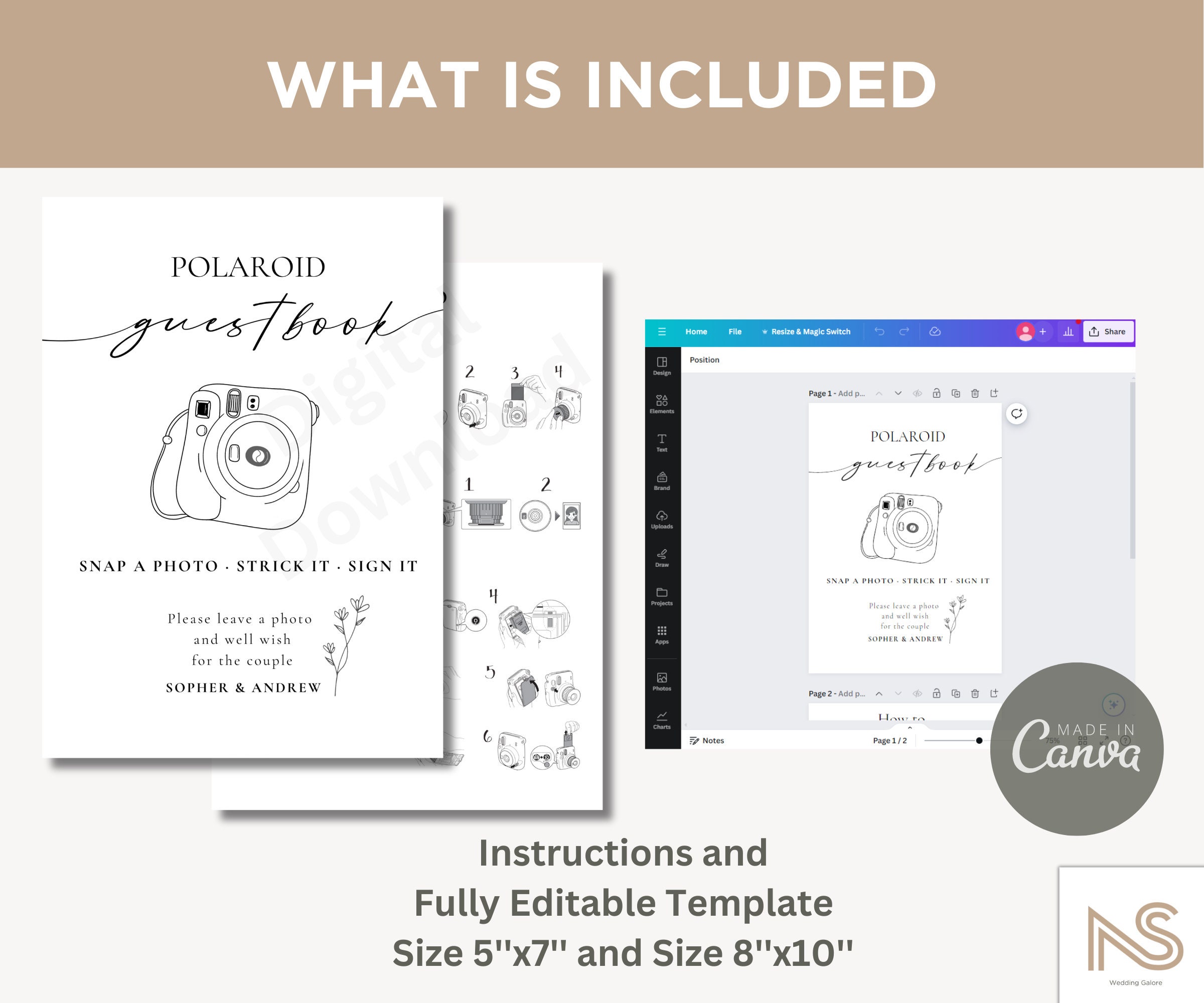 Polaroid Guest Book, Instax Mini 11, Photo Guestbook, Camera Guestbook ...