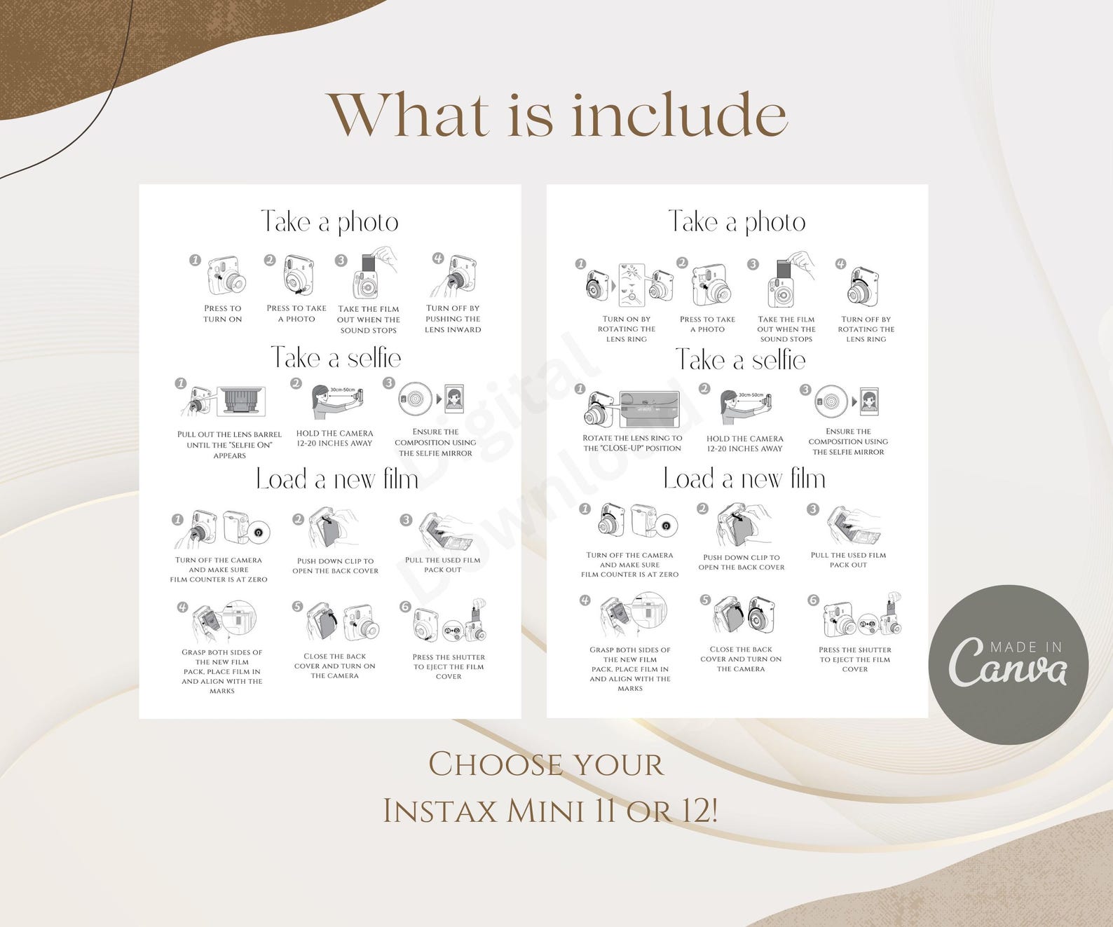 Instax Mini 11 and 12 Instructions, Polaroid Guestbook Sing, Photo ...