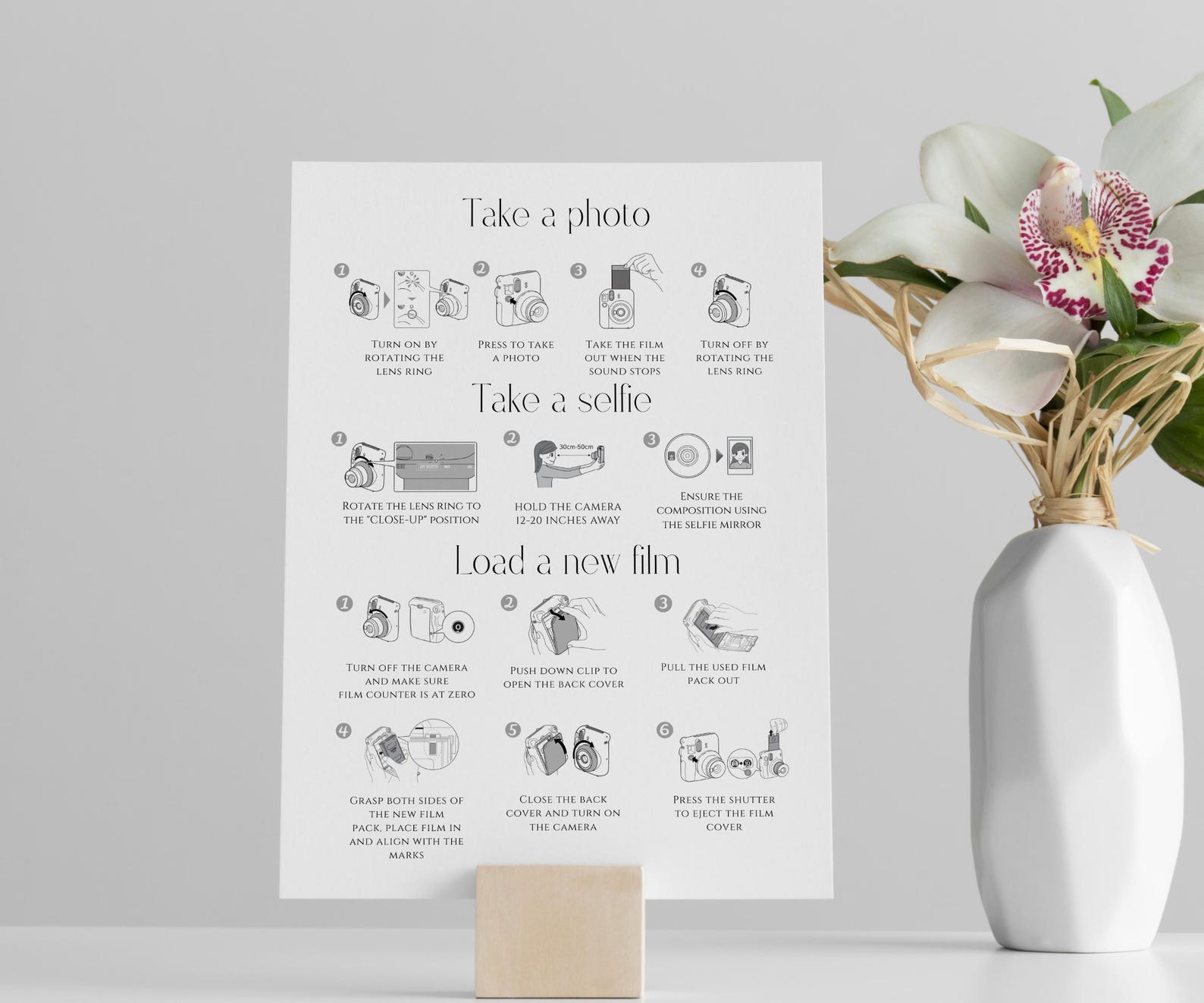 Instax Mini 11 and 12 Instructions, Polaroid Guestbook Sing, Photo ...