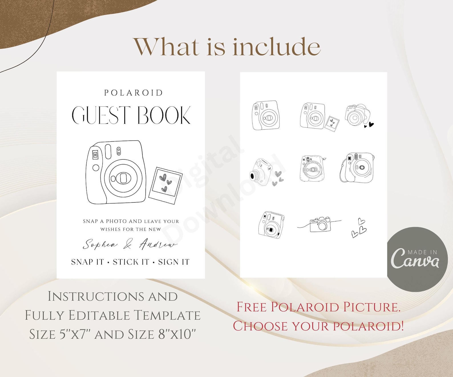Instax Mini 11 and 12 Instructions, Polaroid Guestbook Sing, Photo ...