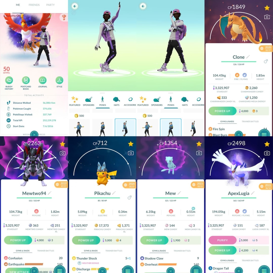 Pokémon Go Team Valor 50, Pokemon Go Account 1029 Shiny, 261 Legendary ...