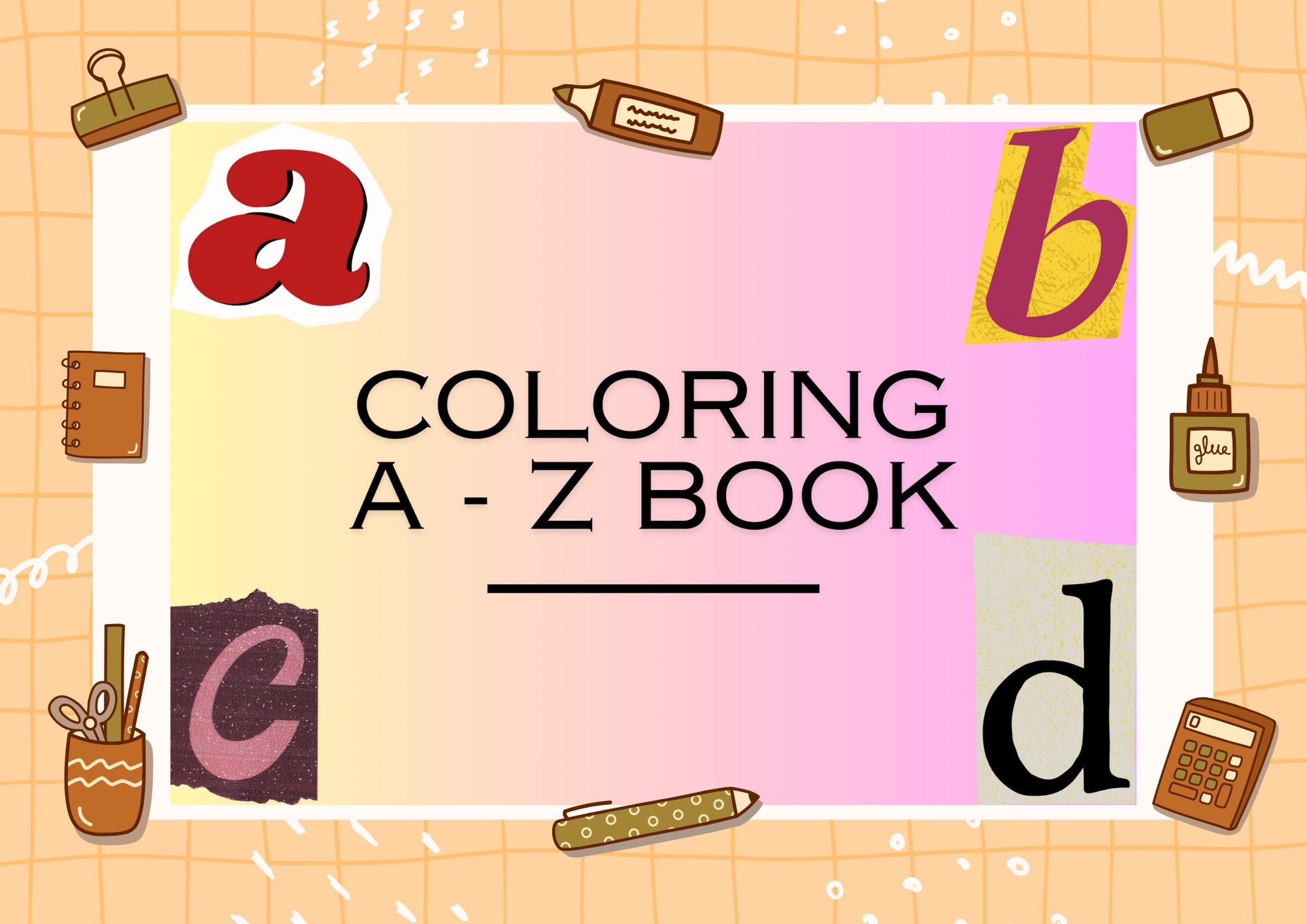 Printable Colouring Sheets, Alphabet Themed Illustration to Color, ABC ...