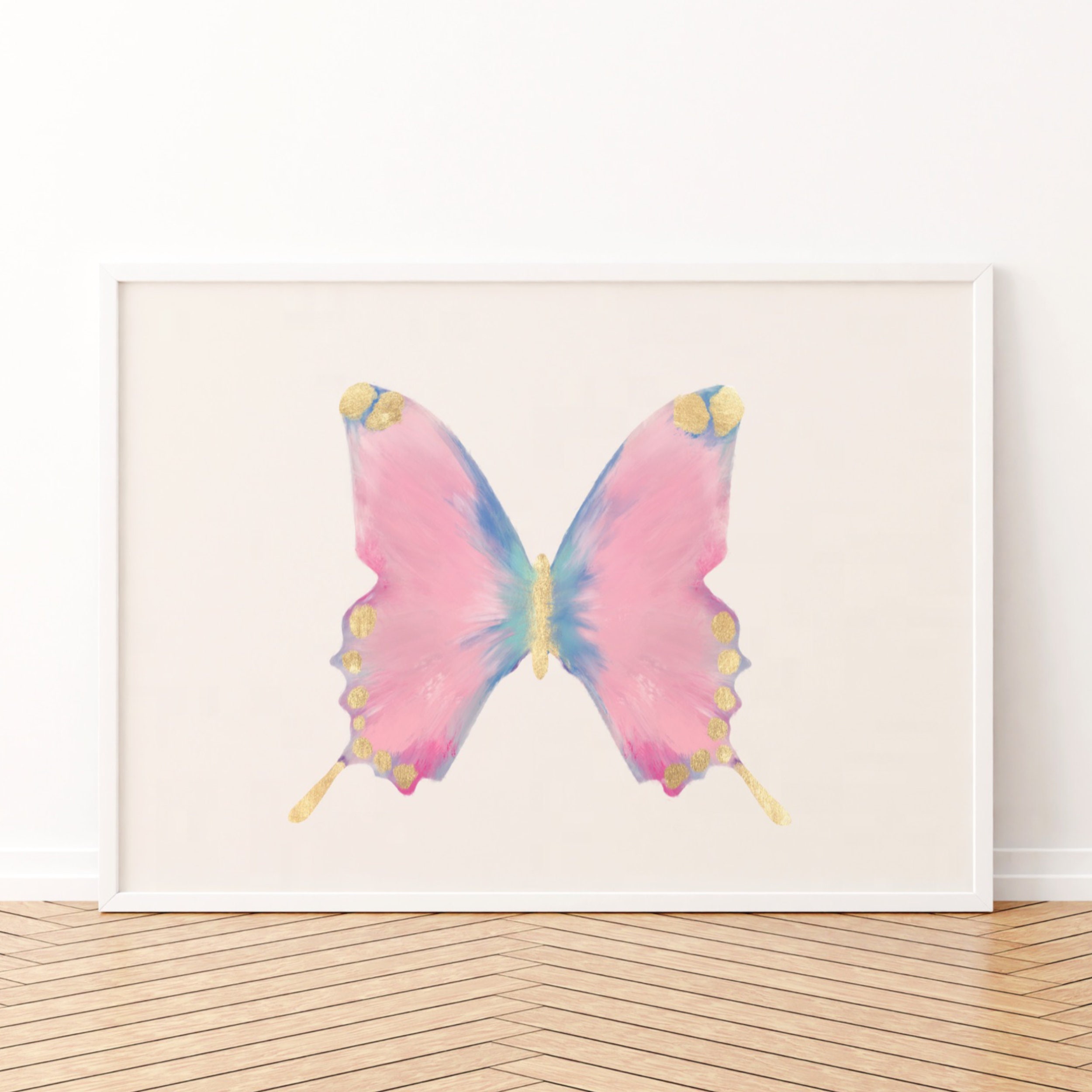 Room Art Preppy Butterfly, Trendy Preppy Wall Art Prints, Colorful Wall ...