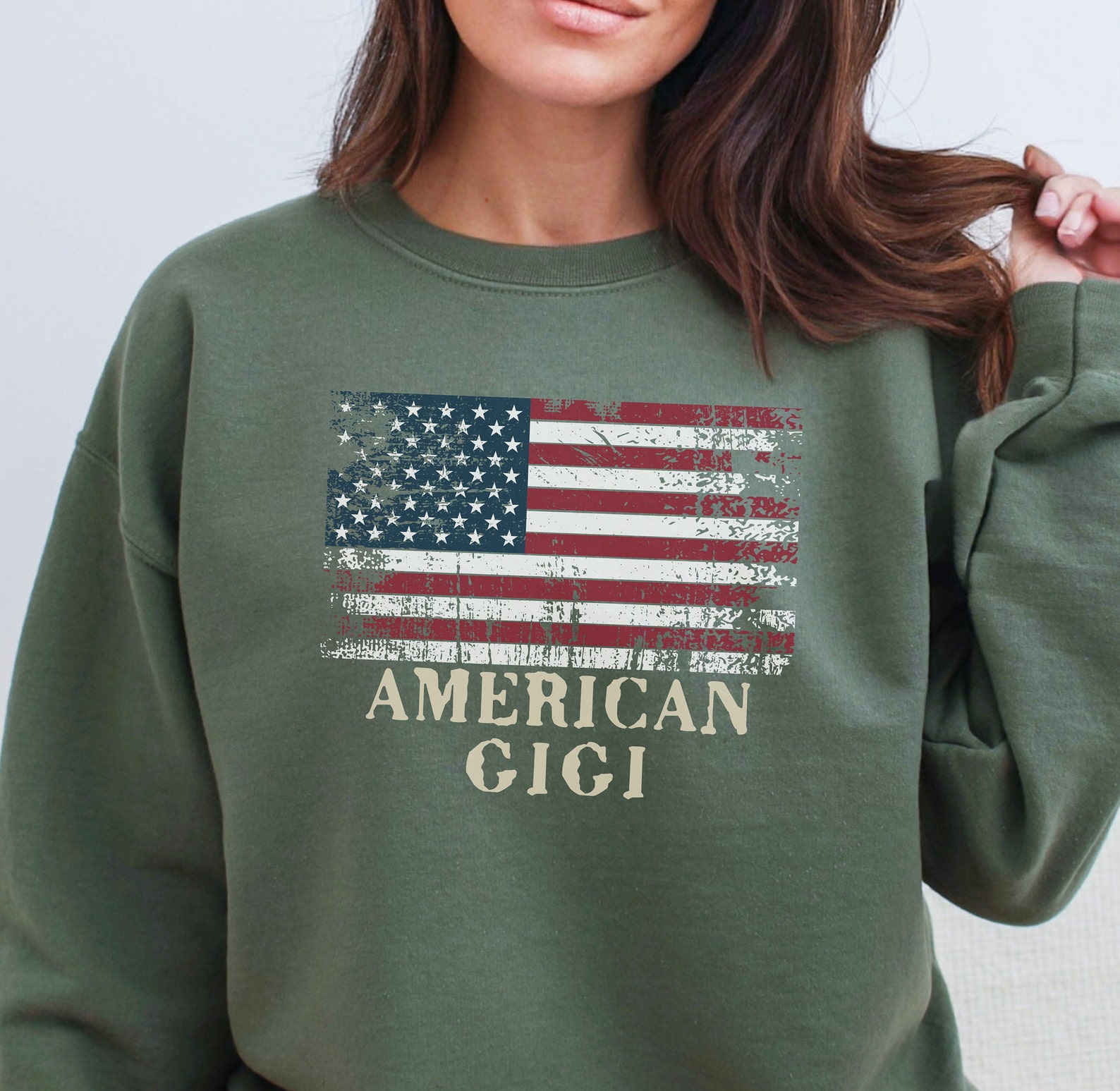 Patriotic American Gigi Crewneck Sweatshirt Birthday Gift for Her ...