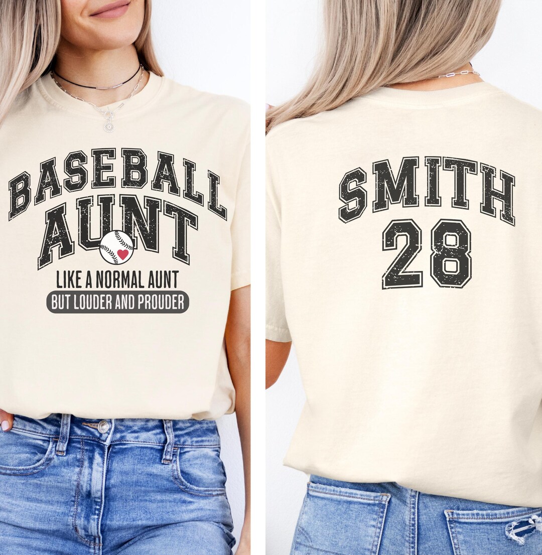 Custom Baseball Aunt Birthday Mothers Day Gift Shirt for Aunt From ...