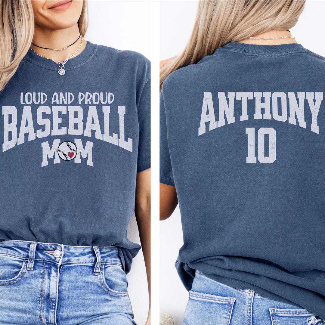Custom Fun Baseball Mom Birthday Mothers Day Gift Shirt for Mom From ...