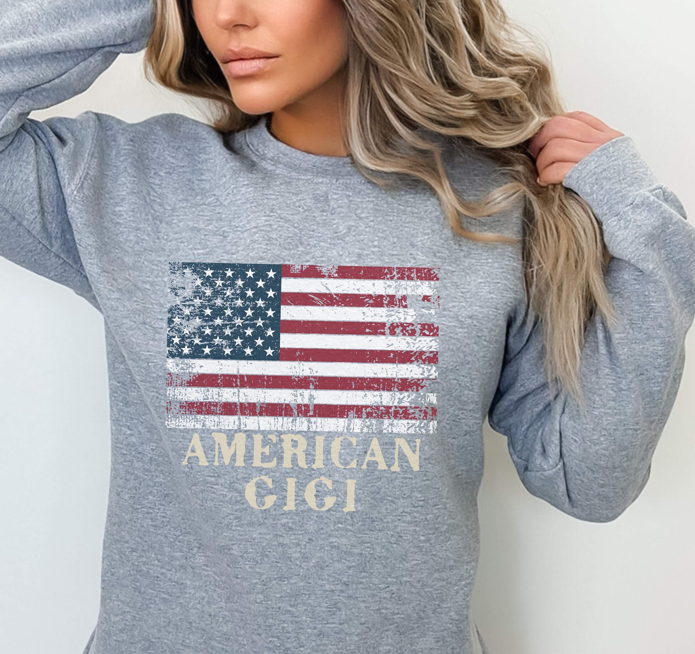 Patriotic American Gigi Crewneck Sweatshirt Birthday Gift for Her ...