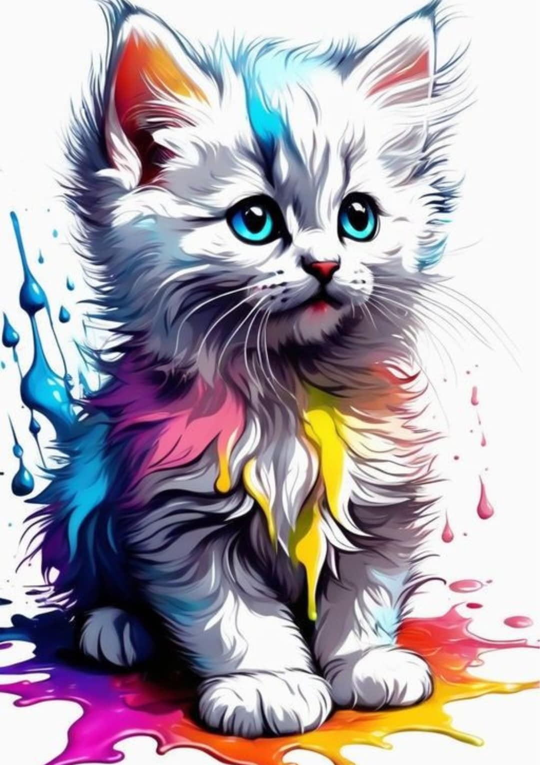 Printable Graphic Cat Art - Etsy