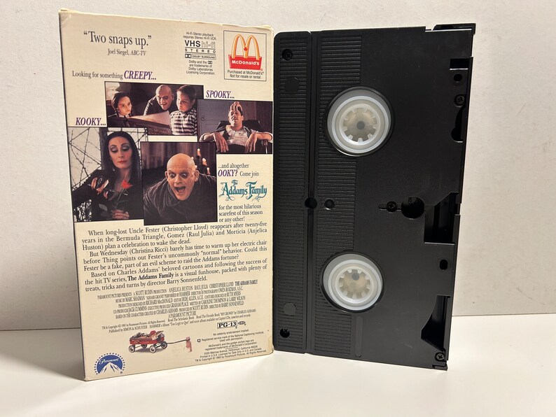 The Addams Family - VHS Tape - Etsy