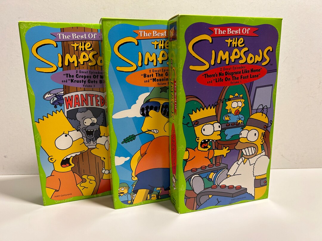 The Simpsons 3 Volume VHS Set - Etsy