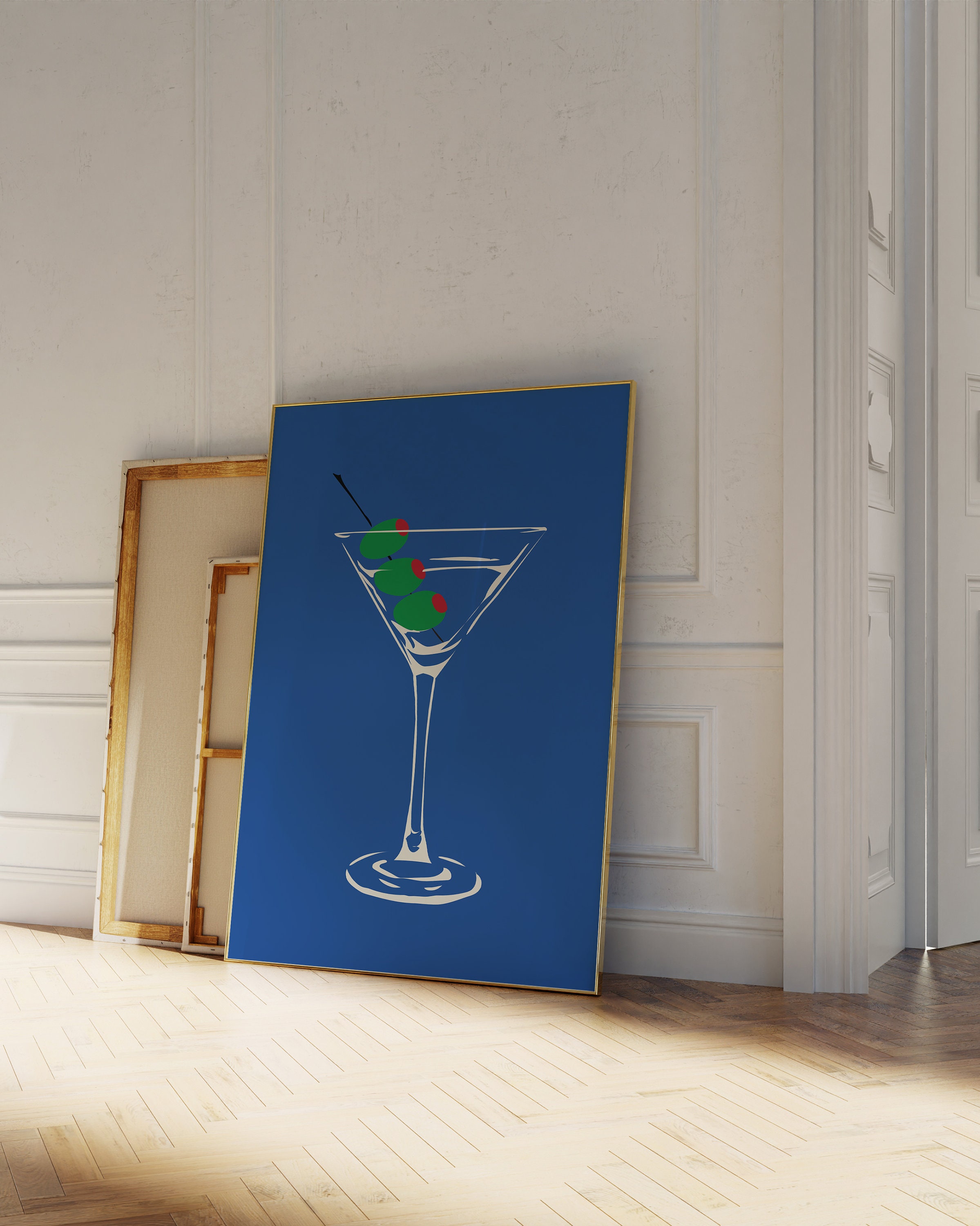 Martini Glass Print, Bar Cart Poster Digital Printable Downloadable ...