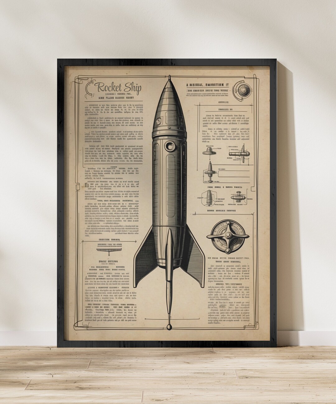 Vintage Rocket Patent Print, Space Ship Wall Art, Nostalgic Boys Room ...