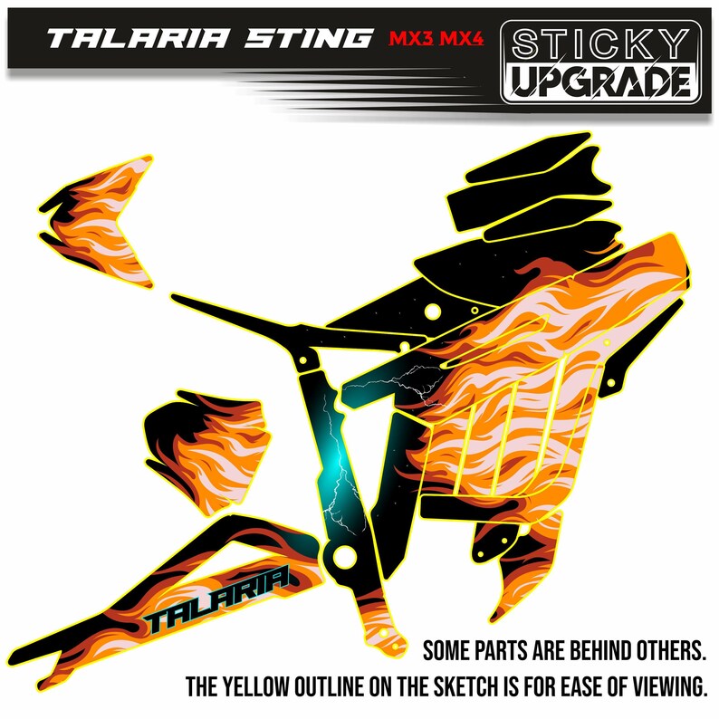 Talaria Sting Graphics Kit, Talaria Mx3 Mx4 Decal, Wrap, Sticker Set - Etsy