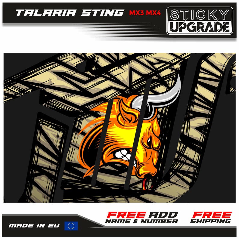 Talaria Sting Graphics Kit, Electric Bike Mx3 Mx4 Decal, Wrap, Sticker ...