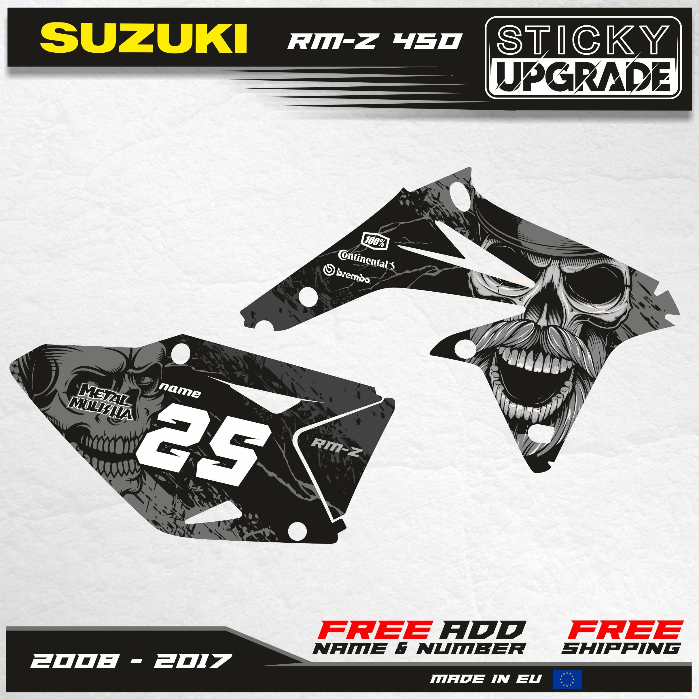 Suzuki RMZ 450 Graphics Kit, Decals 21 Mil/ 534 Micron - Etsy
