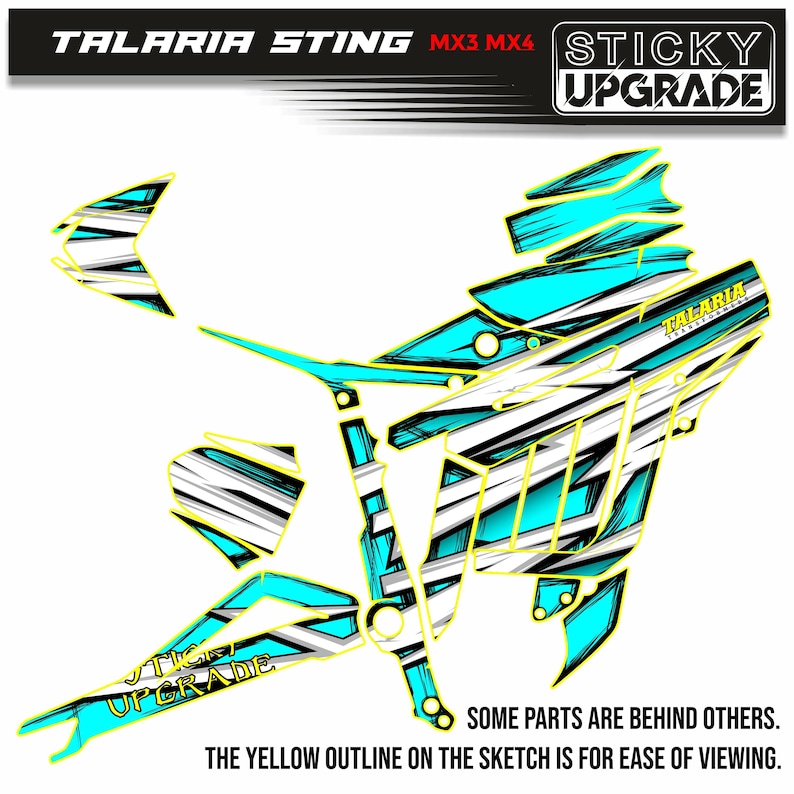 Talaria Sting Full Graphics Kit / Gloss Laminate 21 Mil Sticker Set ...