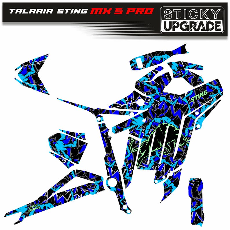 TALARIA Sting MX5 Pro Graphics Kit, Electric Bike Sticker Set, Ebike ...