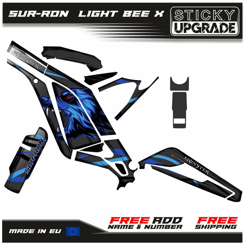 Sur-ron Light Bee X, Wolf Decal Graphics Kit 21mil 534 Micron - Etsy