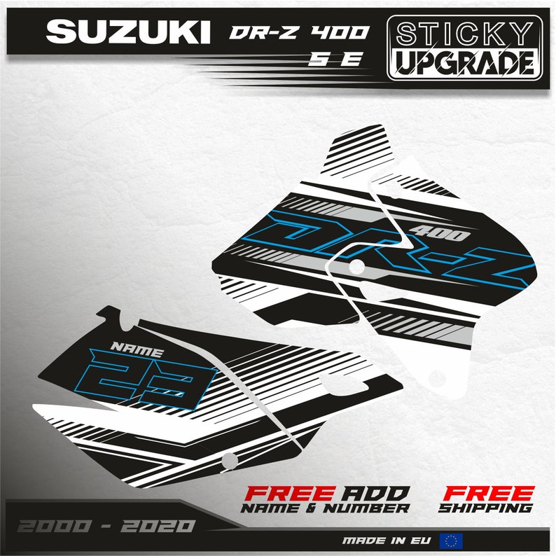 Suzuki DRZ 400 S E Graphics Kit, DRZ 400 2000 - 2020, Decals, Stickers ...