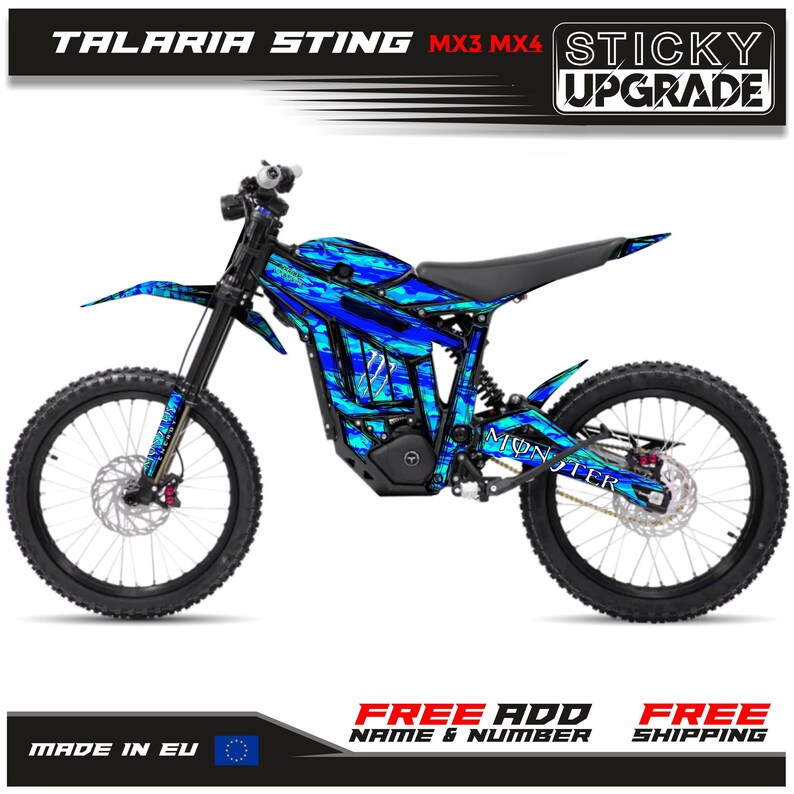Talaria Sting Graphics Kit, Decals Kit R MX 3 MX4, Wrap, Stickers Set ...