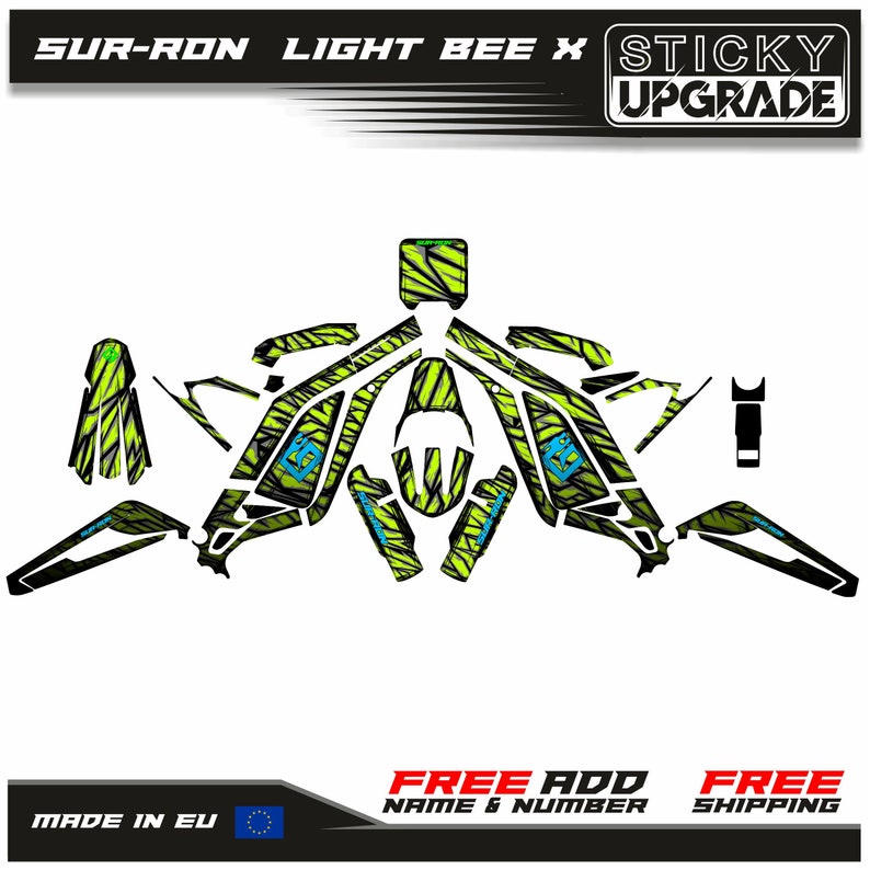Sur-ron Light Bee X, Decal Graphics Kit 21mil 534 Micron - Etsy