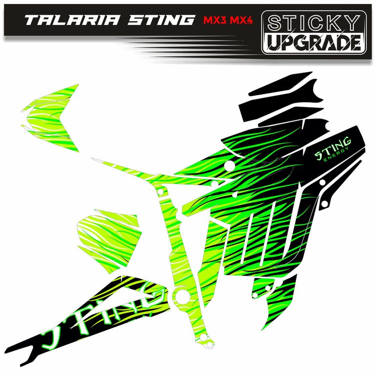 Talaria Sting Graphics Kit, E Bike Mx3 Mx4 Decal, Wrap, Electric Bike ...