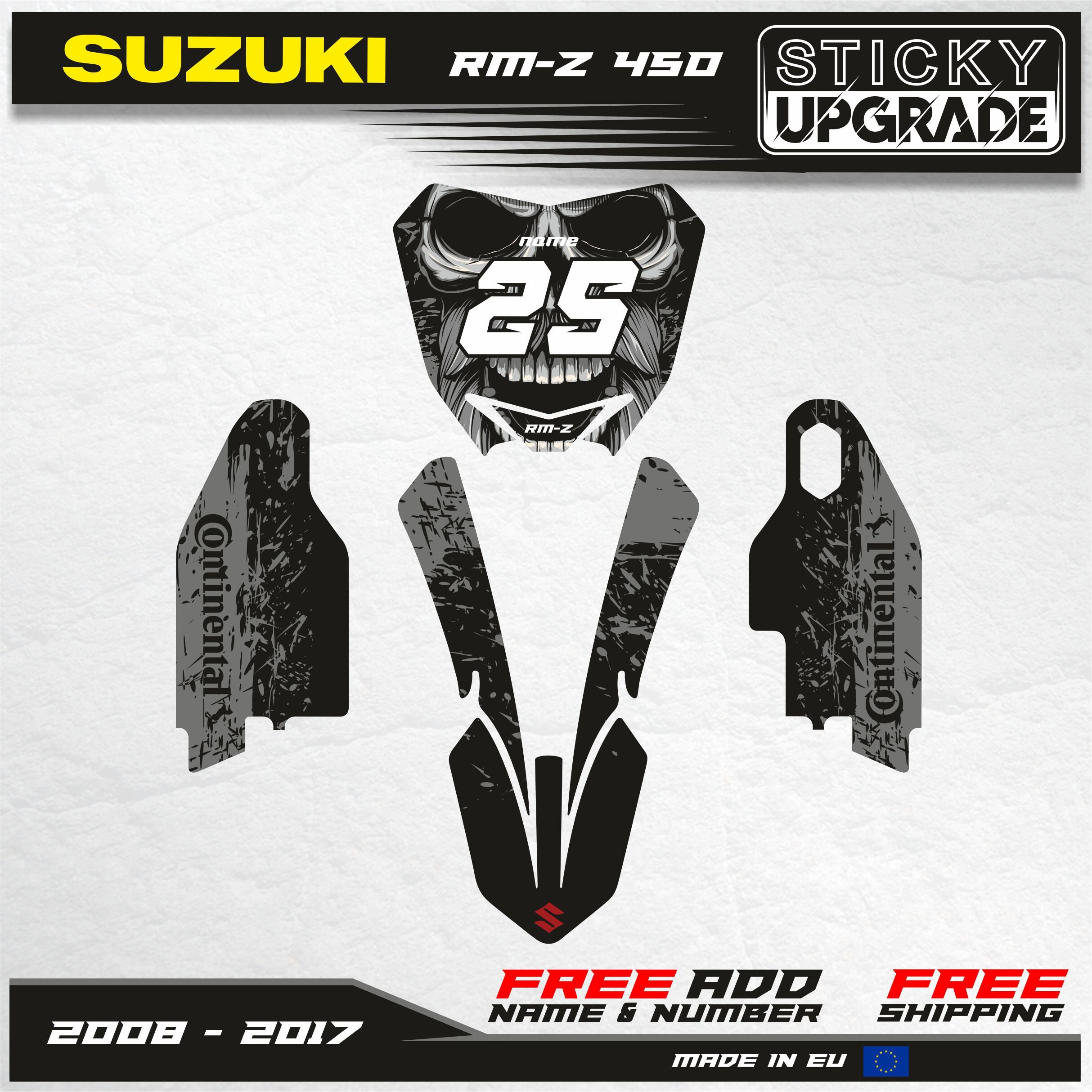 Suzuki RMZ 450 Graphics Kit, Decals 21 Mil/ 534 Micron - Etsy