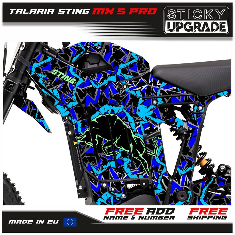 TALARIA Sting MX5 Pro Graphics Kit, Electric Bike Sticker Set, Ebike ...