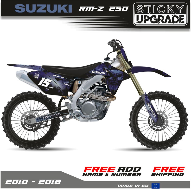 Suzuki RMZ 250 Graphics Kit, Decals 21 Mil/ 534 Micron - Etsy
