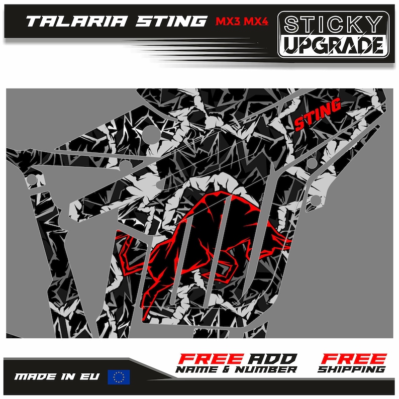 Talaria Sting MX3 MX4 Graphics Kit / Electric Bike Vinyl Wrap ...