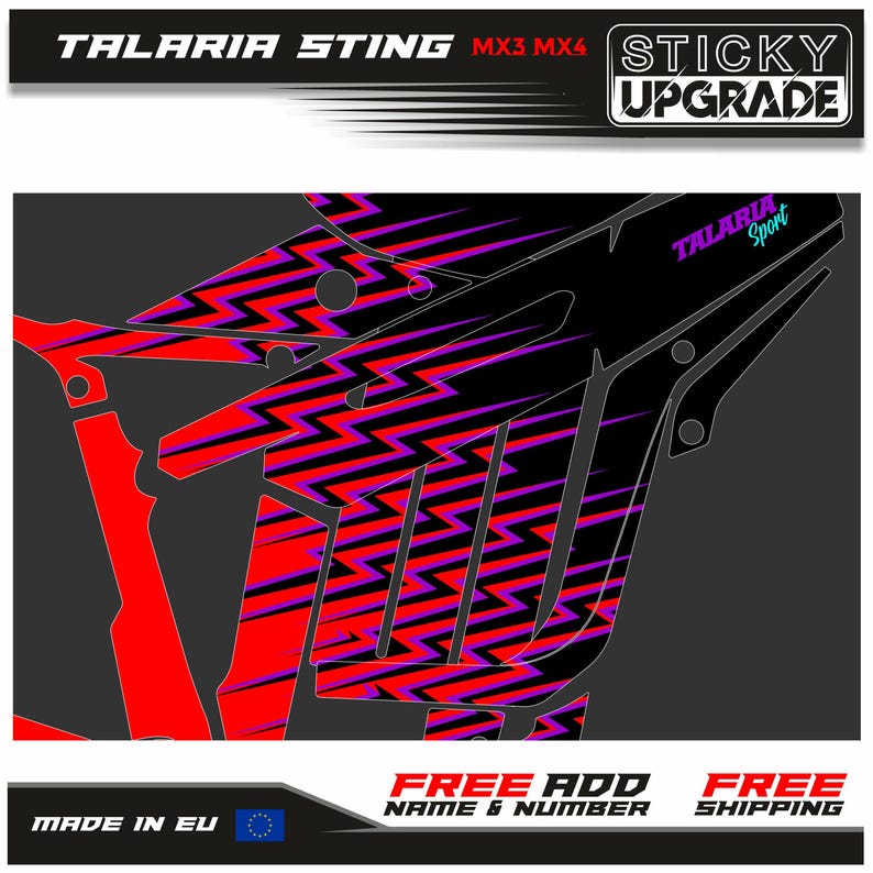 Talaria Sting Graphics Kit, E Bike Mx3 Mx4 Decal, Wrap, Electric Bike ...