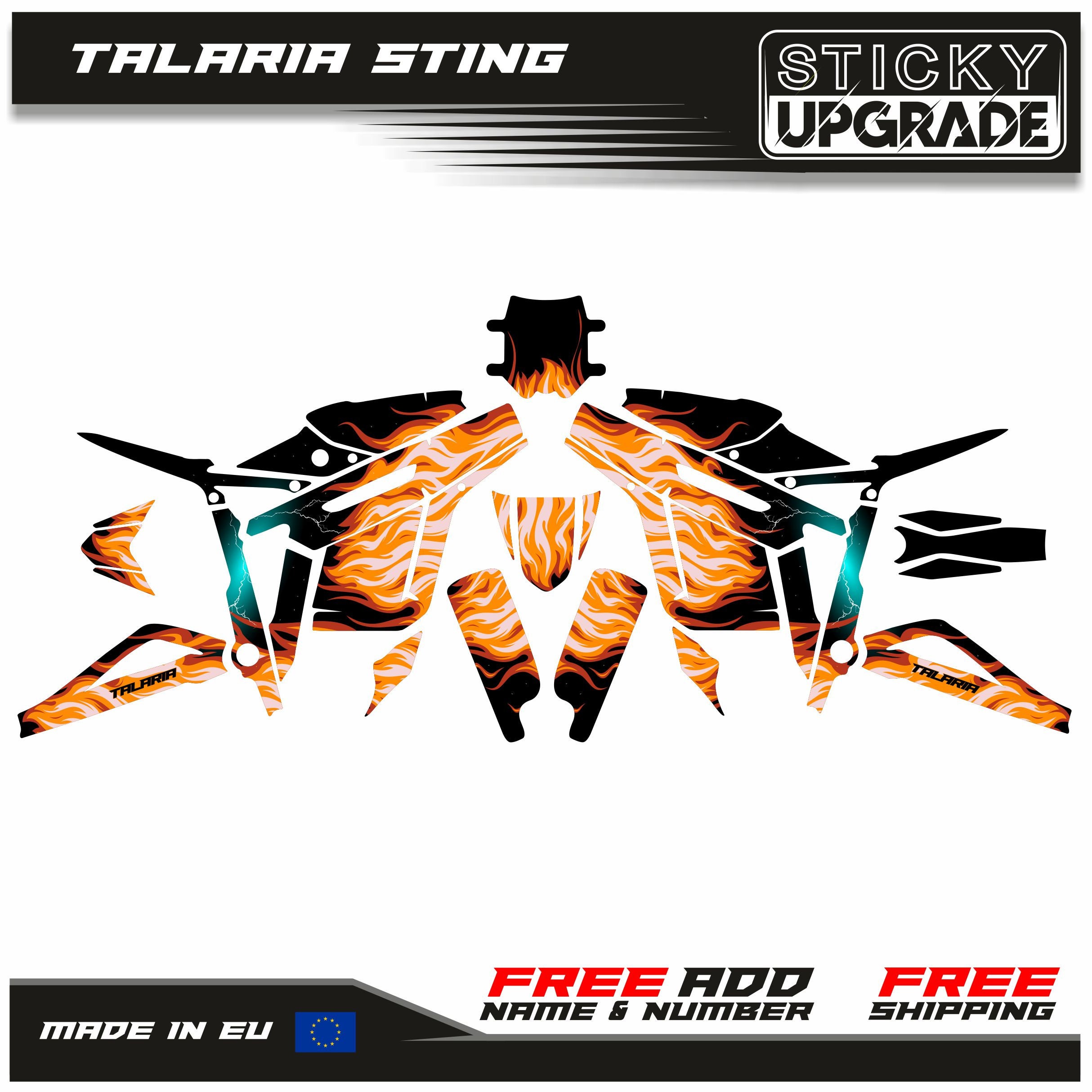 Talaria Sting Graphics Kit, Decals Kit R MX, Stickers Kit 21 Mil 534 ...