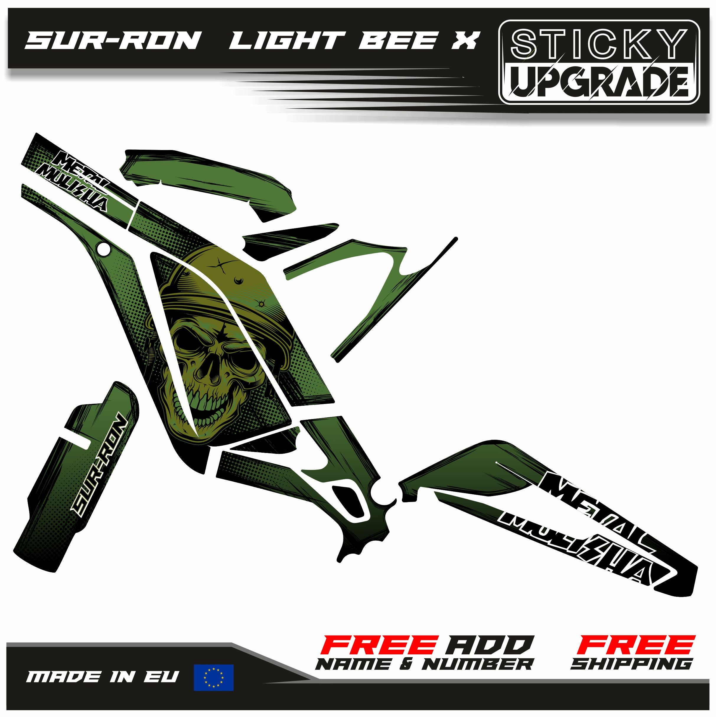 Sur-ron Light Bee X, Decals Sсull Graphics Kit 21mil 534 Micron - Etsy
