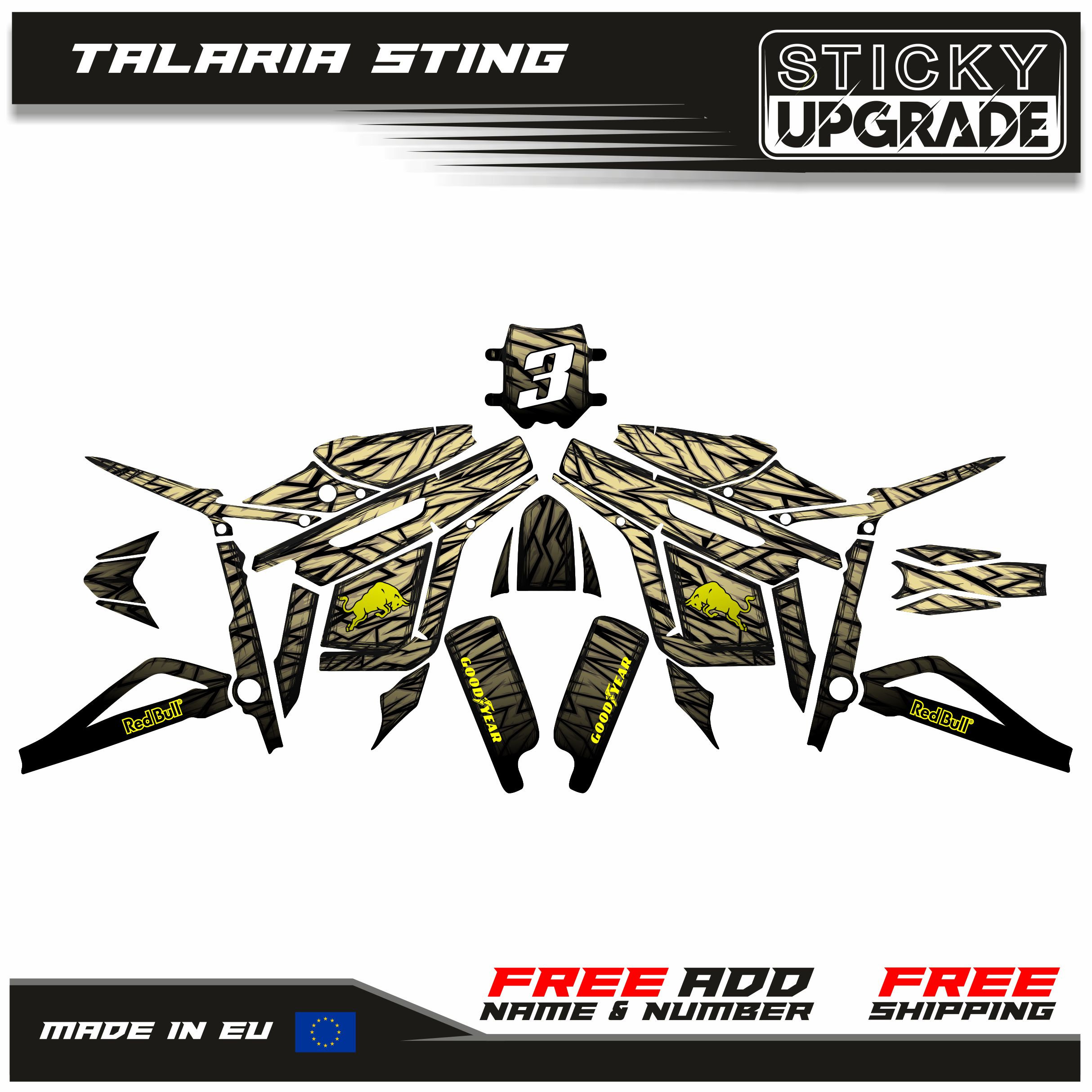 Talaria Sting Graphics Kit, Decals Kit R MX, Stickers Kit 21 Mil 534 ...