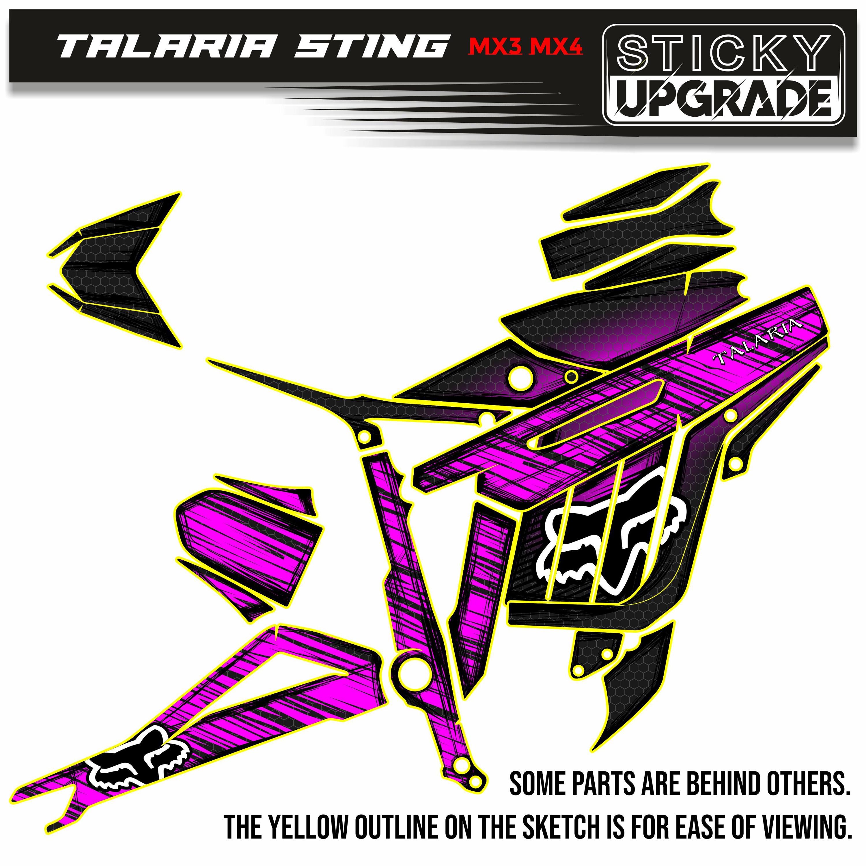 Talaria Sting Graphics Kit, Decals Mx3 Mx4 Kit, Wrap, Stickers Set 21 ...