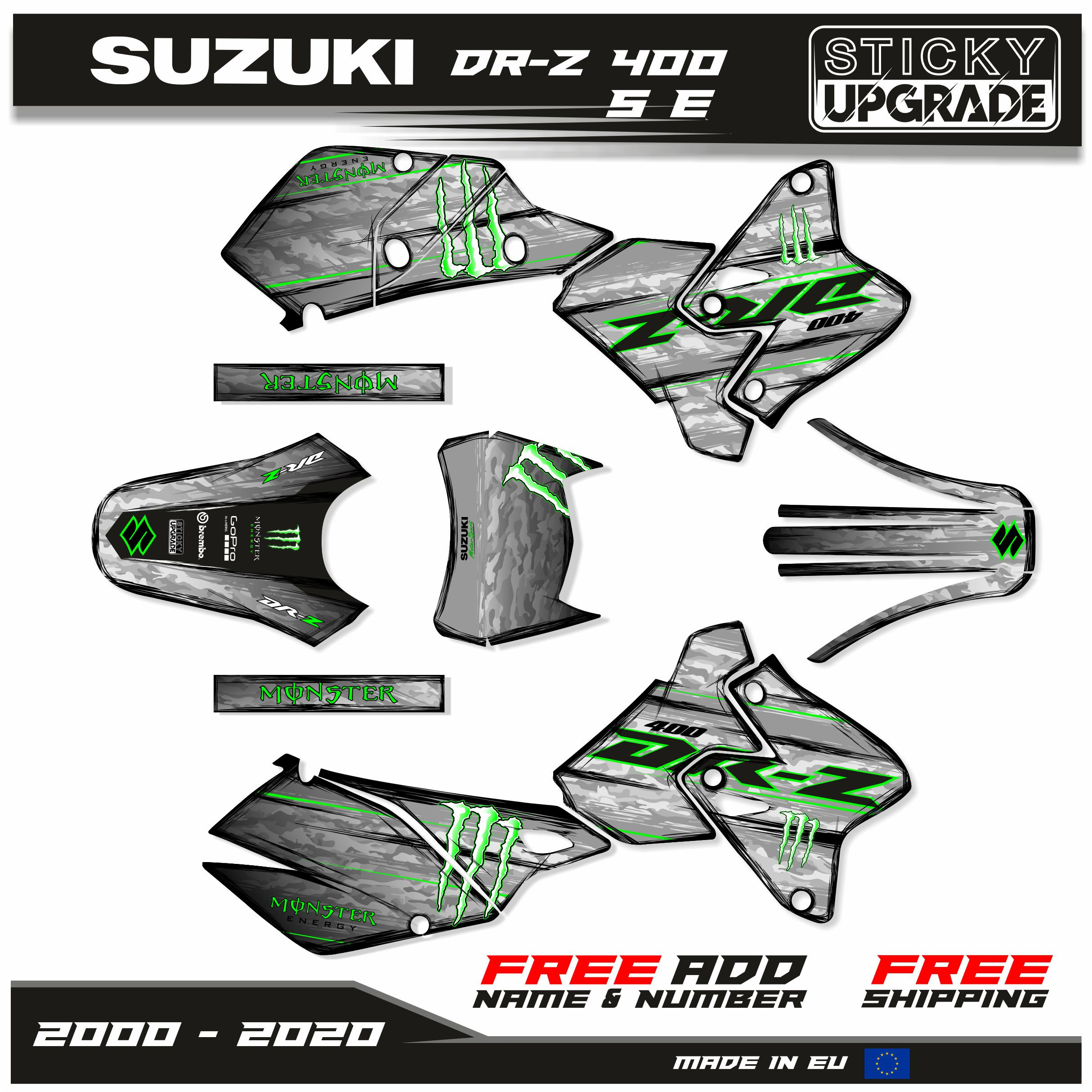 Suzuki DRZ 400 S E 2000 2020 Graphics / Decals Kit 21 Mil 534 Micron - Etsy