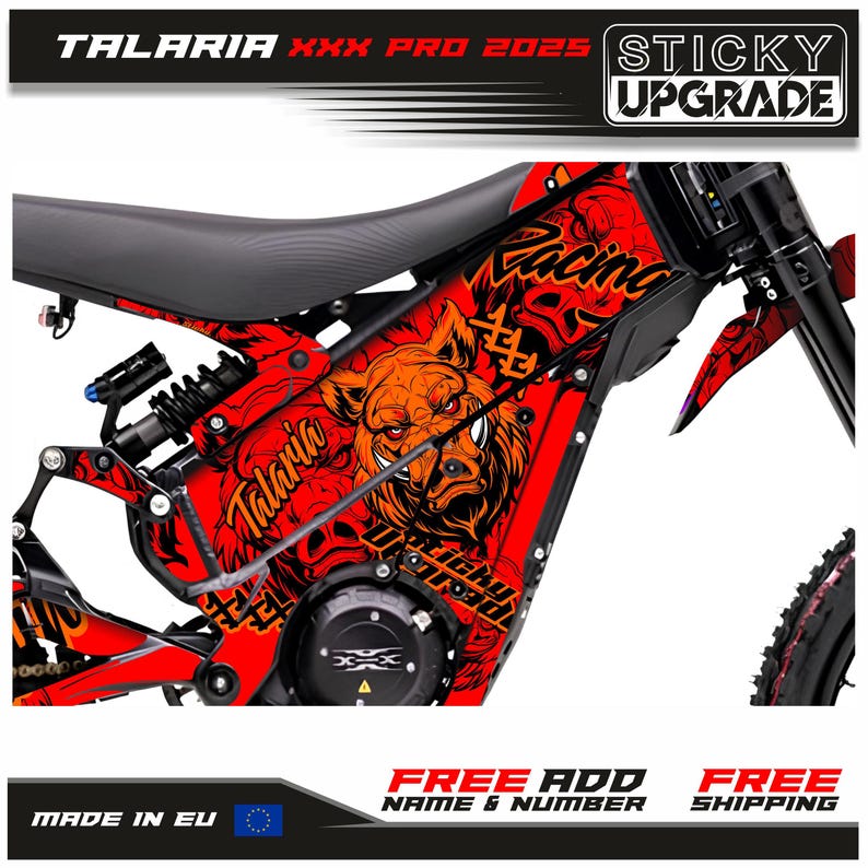 Talaria XXX Pro 2025 Graphics Kit, 3X Ebike Sticker Set, Electric Bike ...
