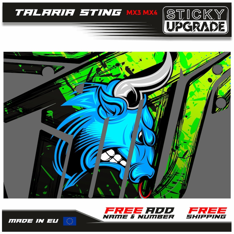 Talaria Sting Full Graphics Kit / Gloss Laminate 21 Mil Sticker Set ...