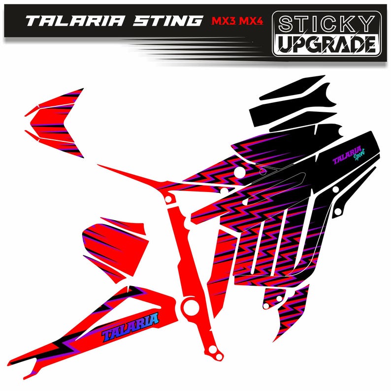 Talaria Sting Graphics Kit, E Bike Mx3 Mx4 Decal, Wrap, Electric Bike ...