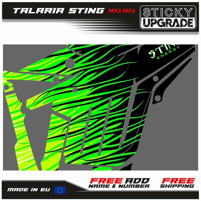 Talaria Sting Graphics Kit, E Bike Mx3 Mx4 Decal, Wrap, Electric Bike ...