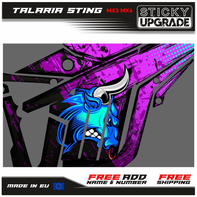 Talaria Sting Full Graphics Kit / Gloss Laminate 21 Mil Sticker Set ...