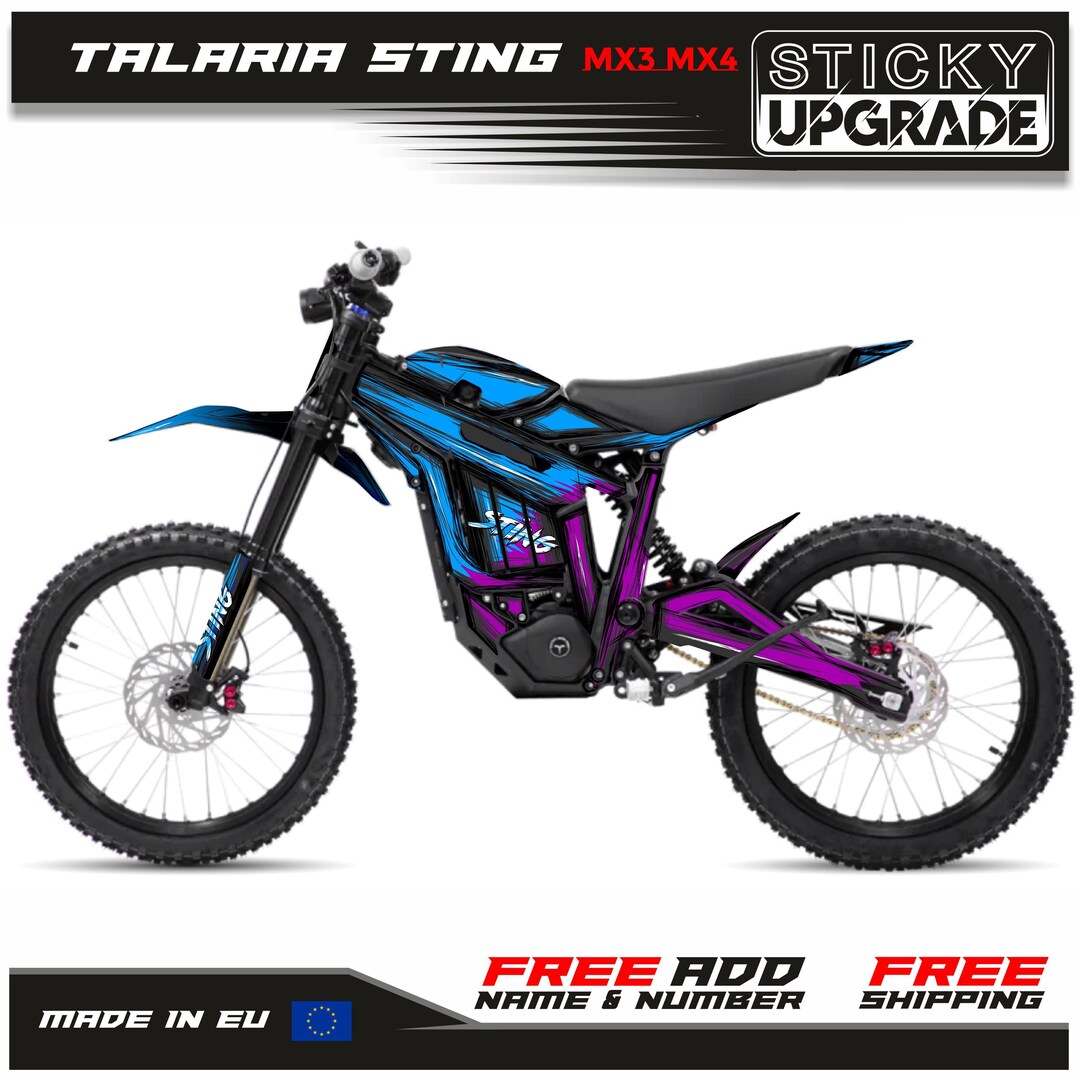 Talaria Sting MX3, MX4 Graphics Kit, Decals, Wrap, Stickers Set 21 Mil ...