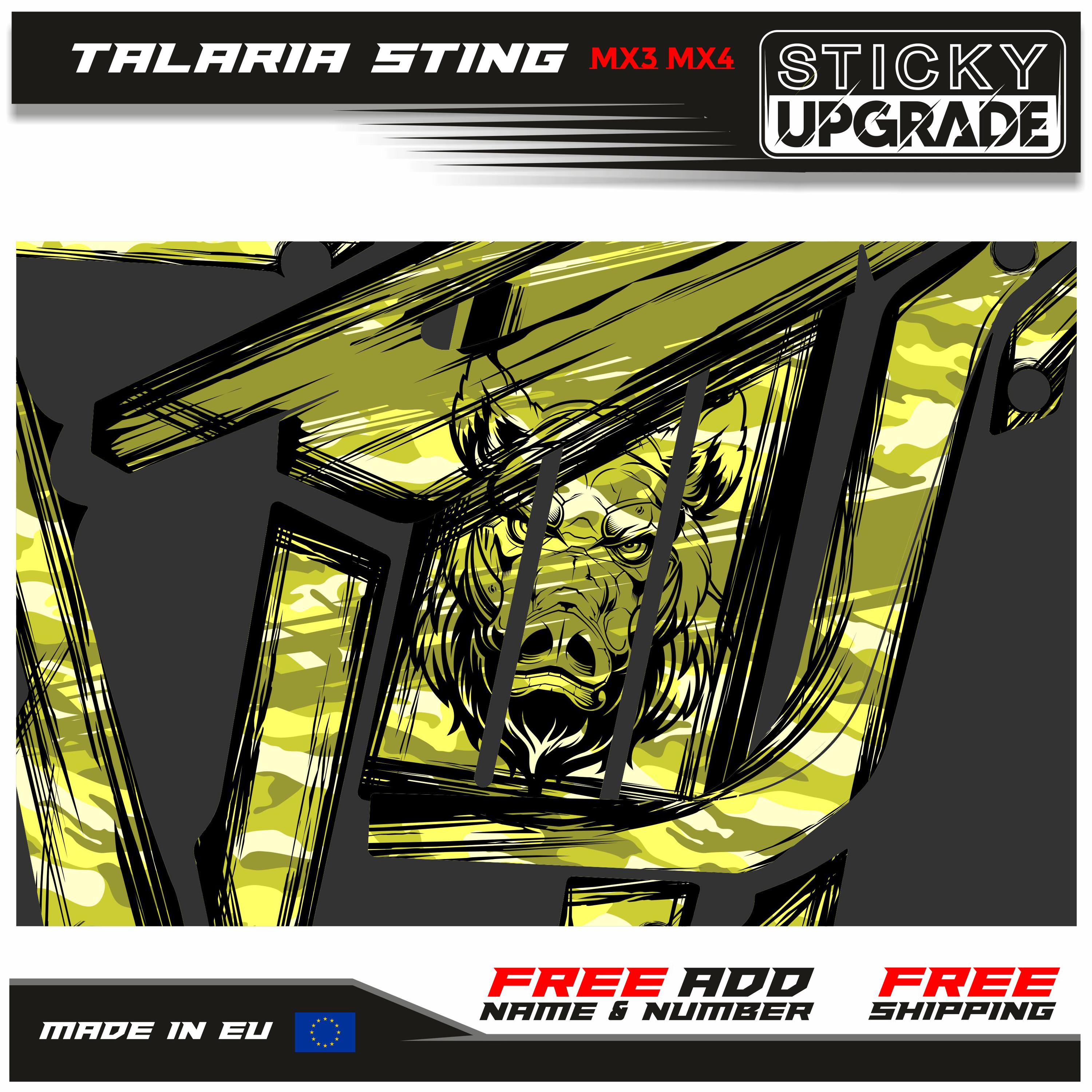 Talaria Sting Graphics Kit, Decals Kit R MX3 MX4, Stickers Boar Kit 21 ...