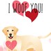 I WOOF U Valentine Card - Etsy