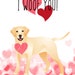 I WOOF U Valentine Card - Etsy