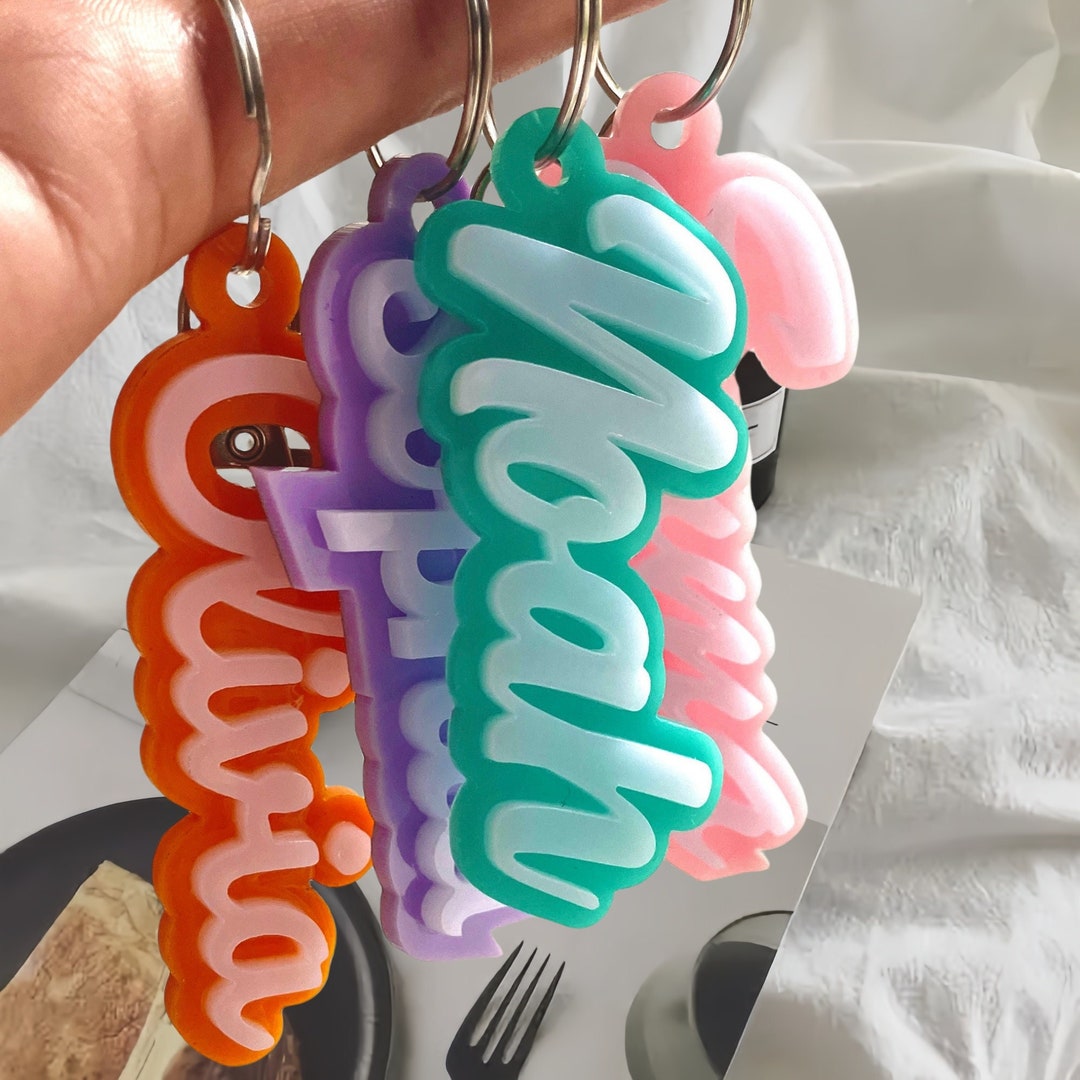 Personalized Name Tags Custom Name Keychains Personalized Acrylic ...