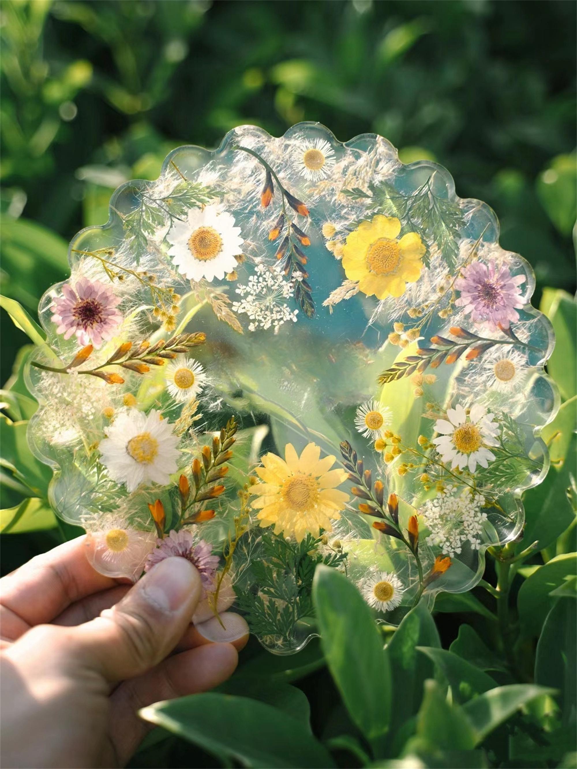 Pressed Real Flowers Outdoor Coasters,natural Flowers Coasters,custom ...