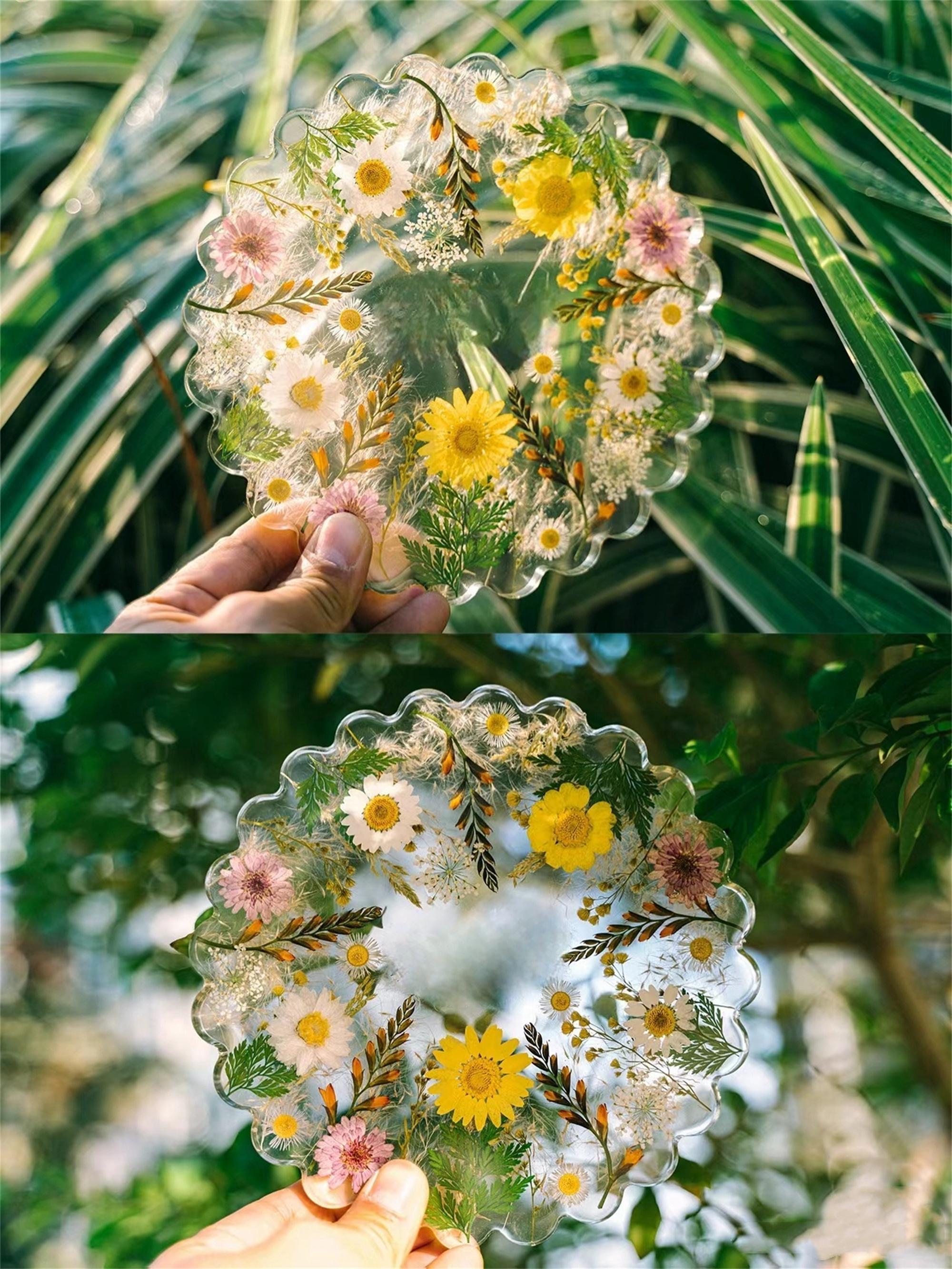 Pressed Real Flowers Outdoor Coasters,natural Flowers Coasters,custom ...